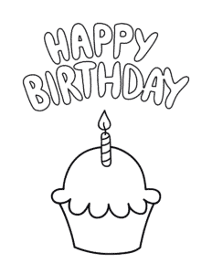 25 Printable Happy Birthday Coloring Pages for Kids - Social Seamlessly