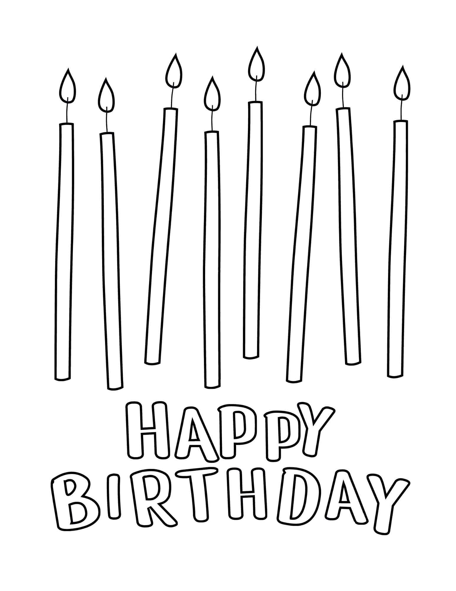 25 Printable Happy Birthday Coloring Pages for Kids - Social Seamlessly