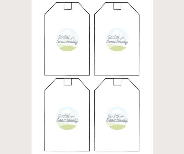 Free Canva Printable Tag Template - DIY Gift Tags - Social Seamlessly