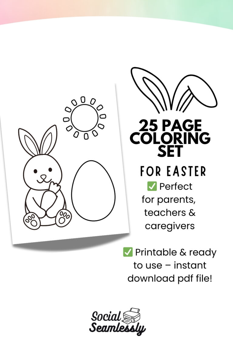 25 Pages of Printable Easter Coloring Sheets for Kids