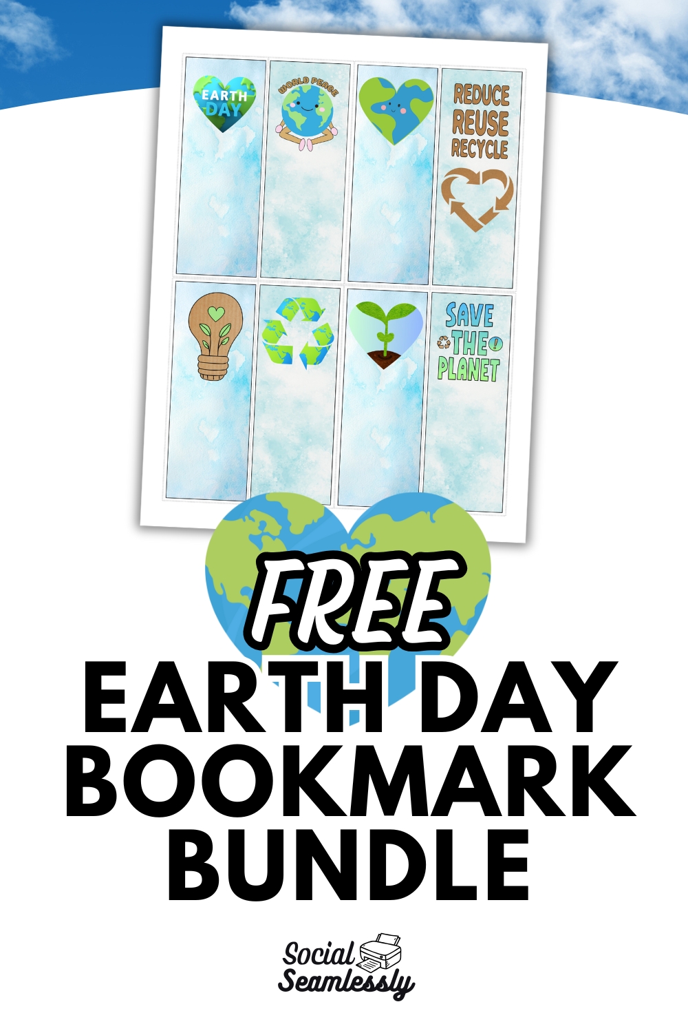 8 Free Printable Earth Day Bookmarks for Kids