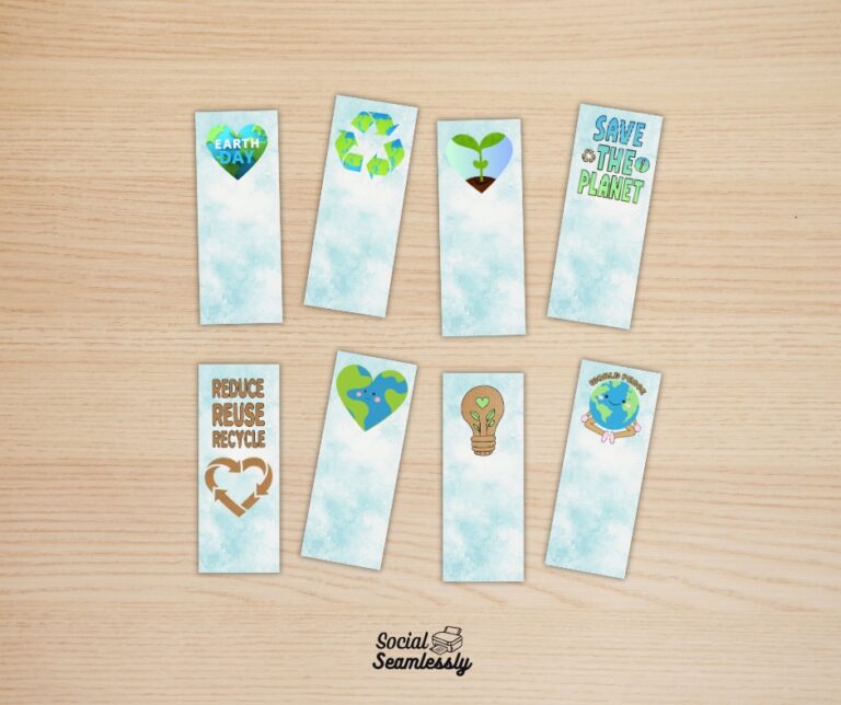 8 Free Printable Earth Day Bookmarks for Kids