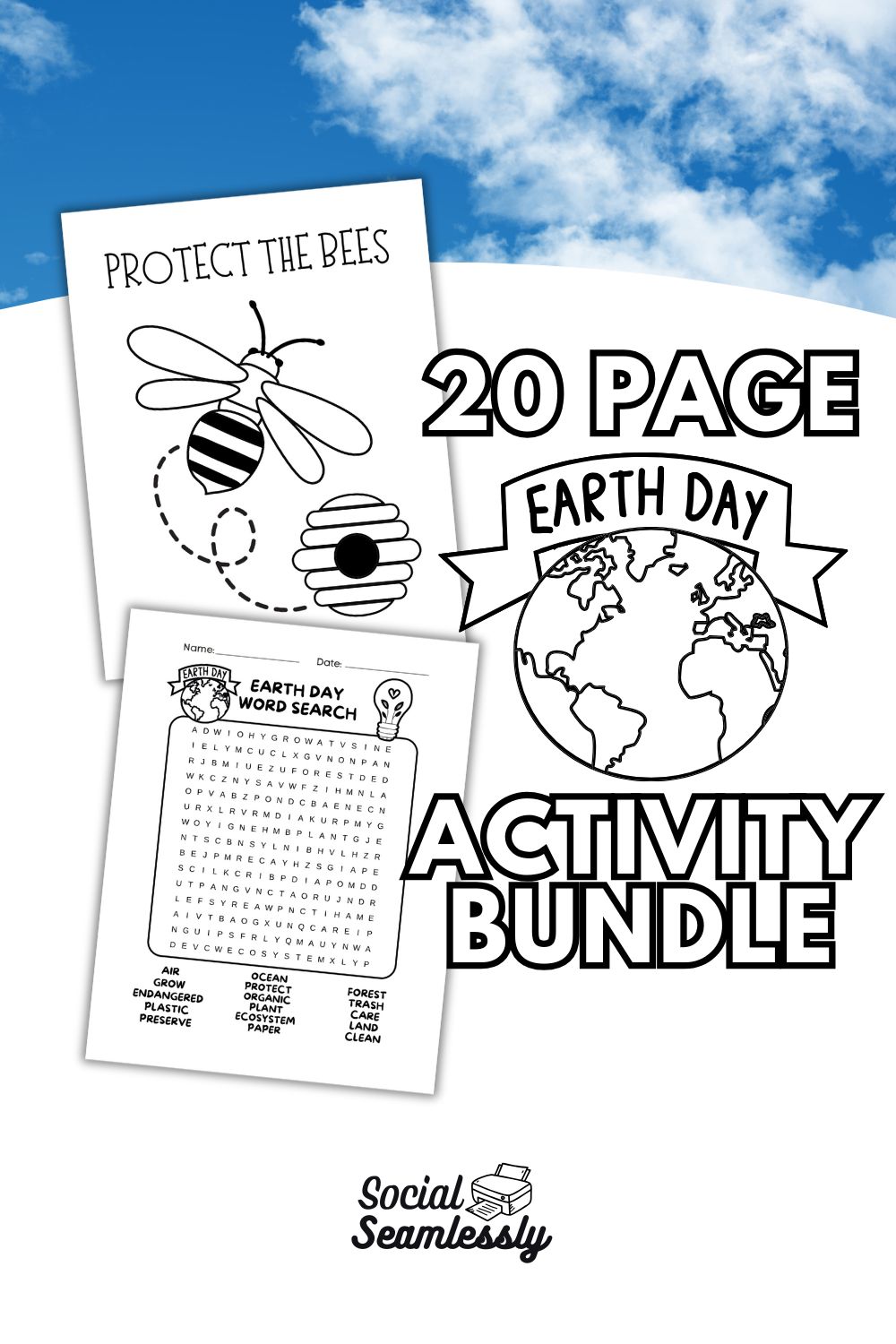 20 Fun Printable Earth Day Worksheets and Coloring Pages