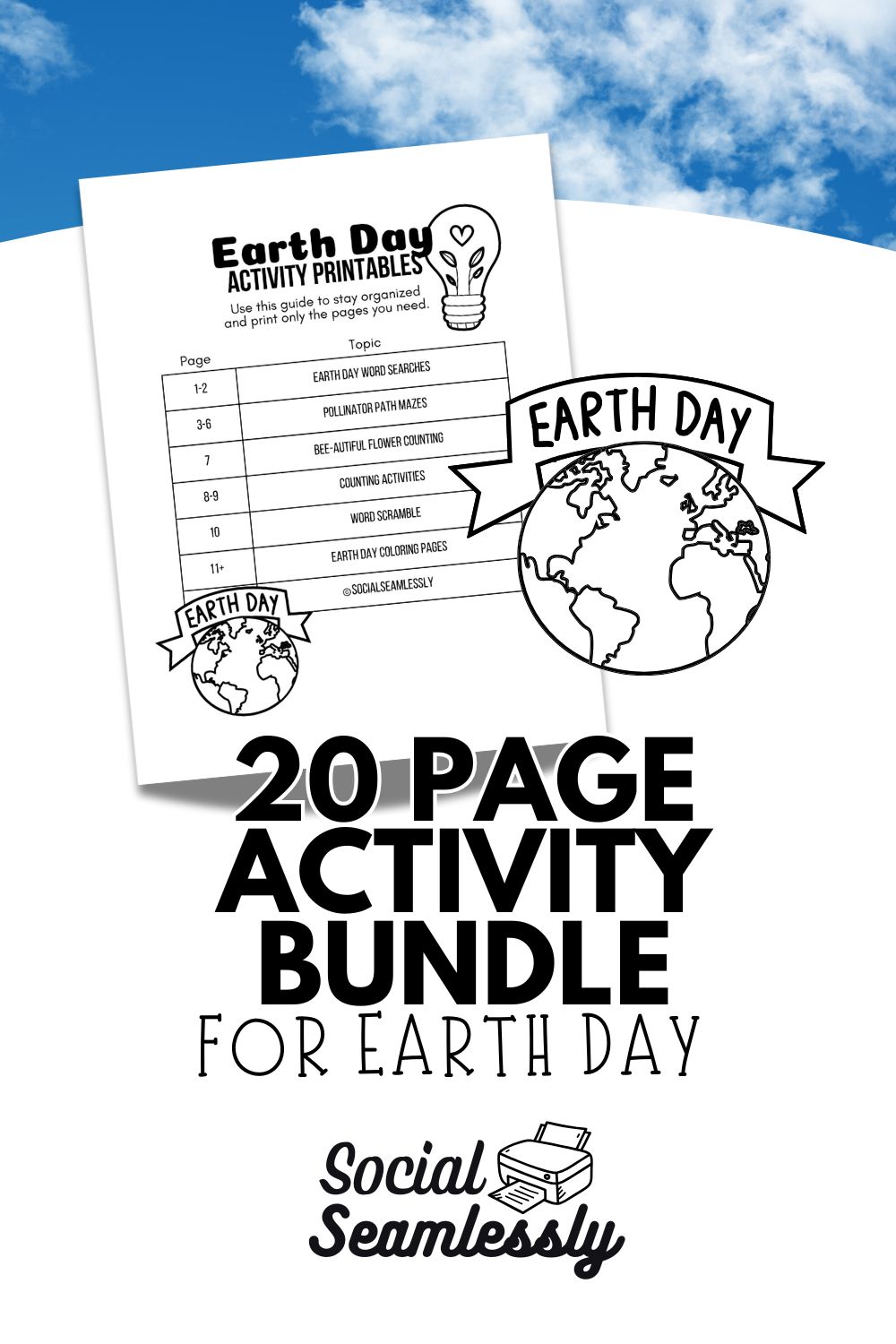 20 Printable Earth Day Worksheets and Coloring Pages